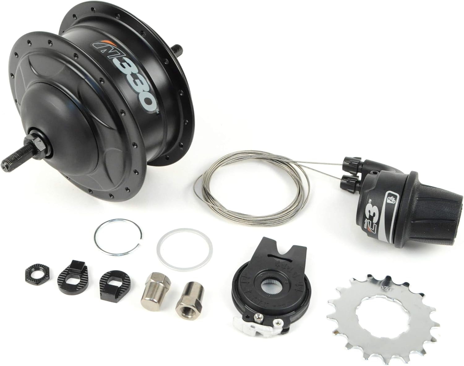 NuVinci N330 CVP Internal Gear Bicycle Rear Hub Black 32h Rim Brake ...