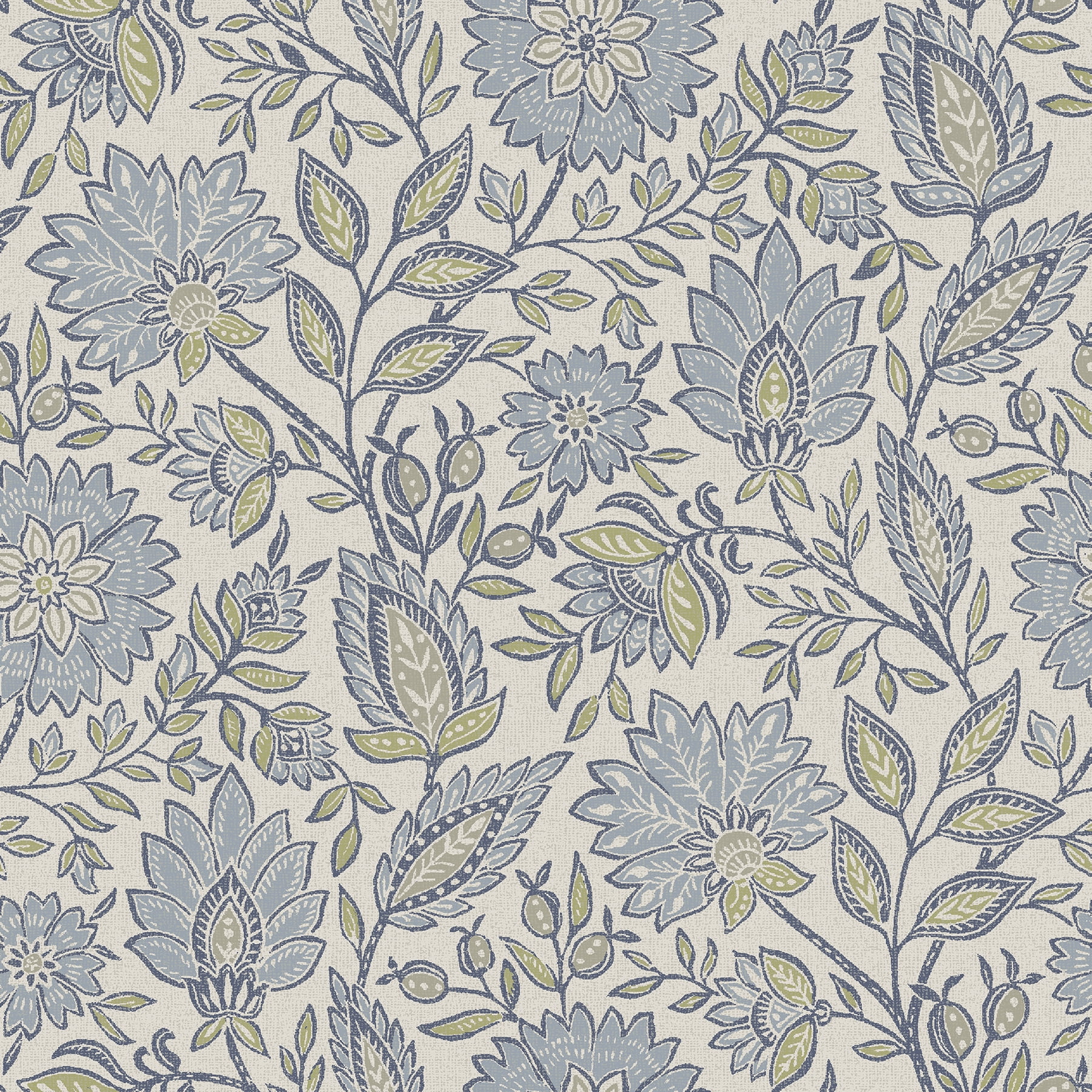 NuWallpaper Waverly Indira Aster Blue Peel and Stick Wallpaper ...