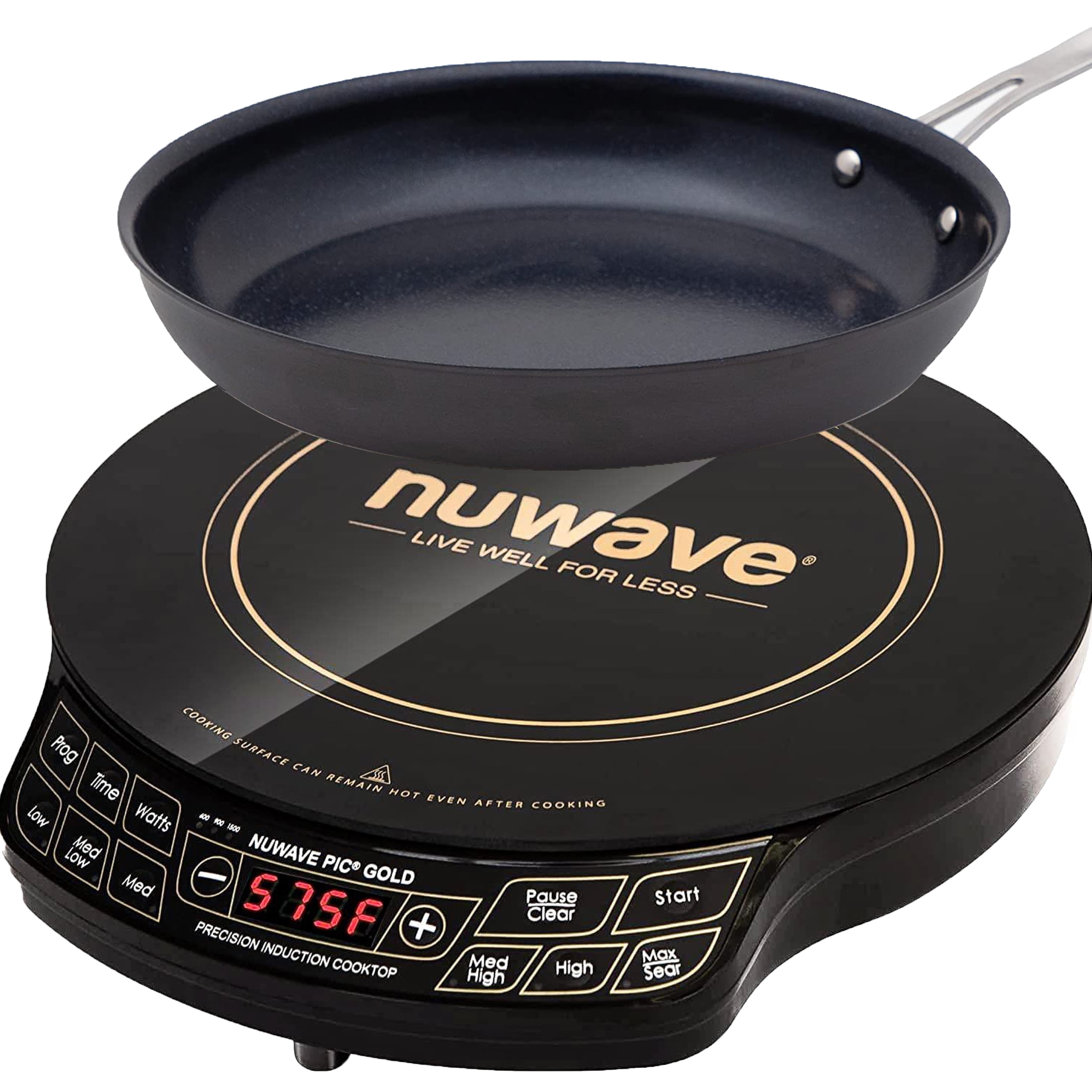 NuWave PIC Gold Precision Induction Cooktop, Portable Countertop Cooker ...
