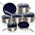 NuWave 12-Piece Non-Stick Cookware Set, Pots and Pans for All Stove ...