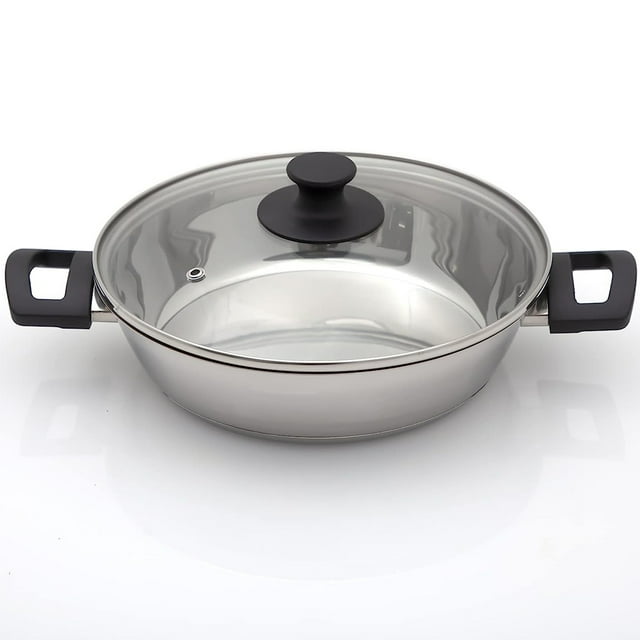 NuWave 2 Quart Stainless Steel Cooking Pasta Soup Stockpot with Glass ...