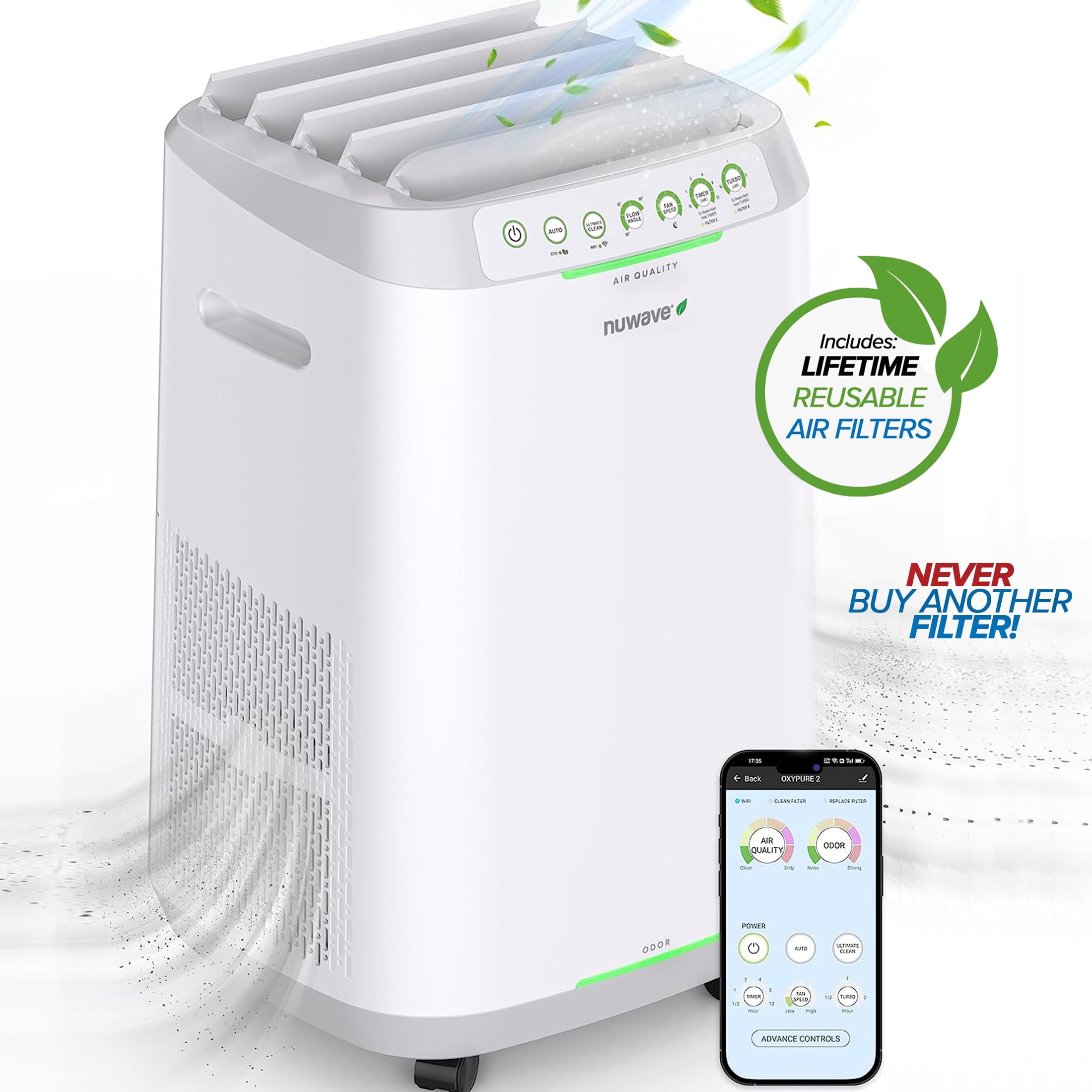 NuWave OxyPure Zero Smart Air Purifier: Energy Star, Allergen Remover ...
