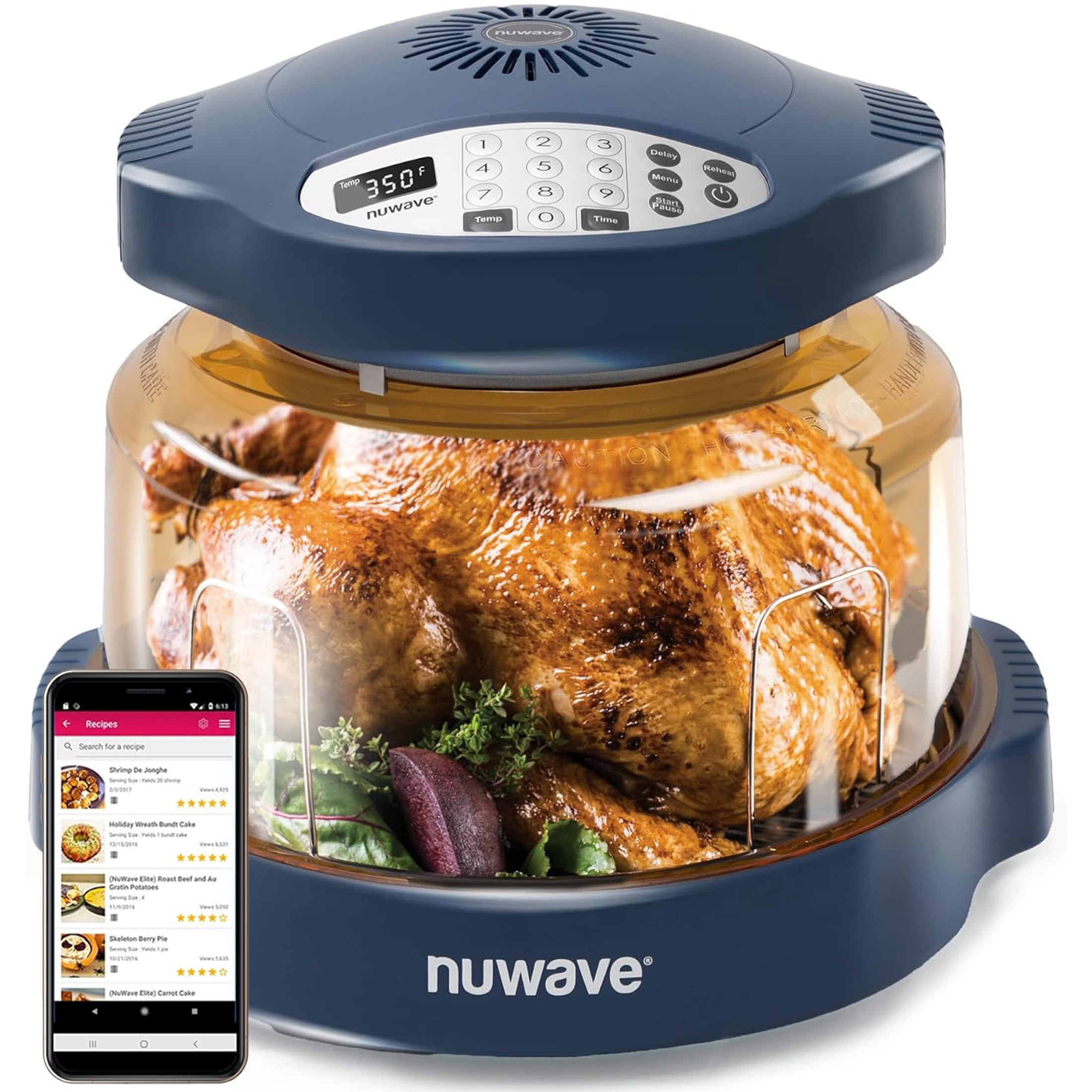 NuWave Pro Plus 2 Air Fryer, Infra-Red Oven Cook Healthy, 360 Surround Cooking, Adjustable Temps ...