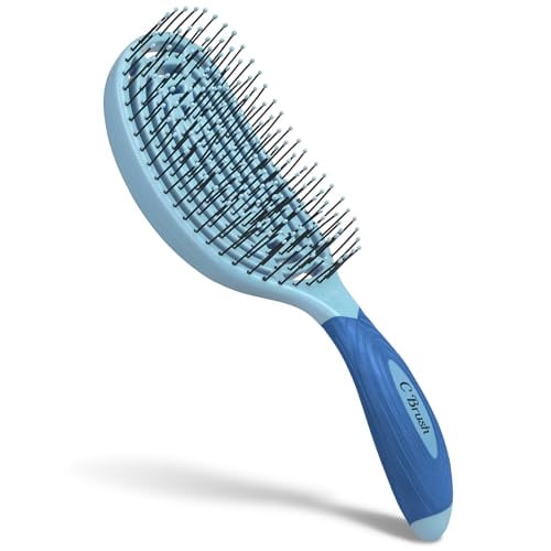 NuWay 4Hair C Brush - Professional Curved Hairbrush - Vented Design Delivers Smoothing And ...