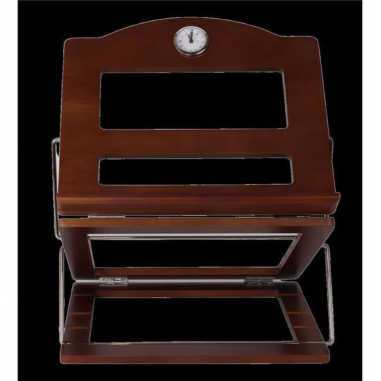Nua 59972 Oak Wood Table Top Shtender with Clock - Adjustable Height ...