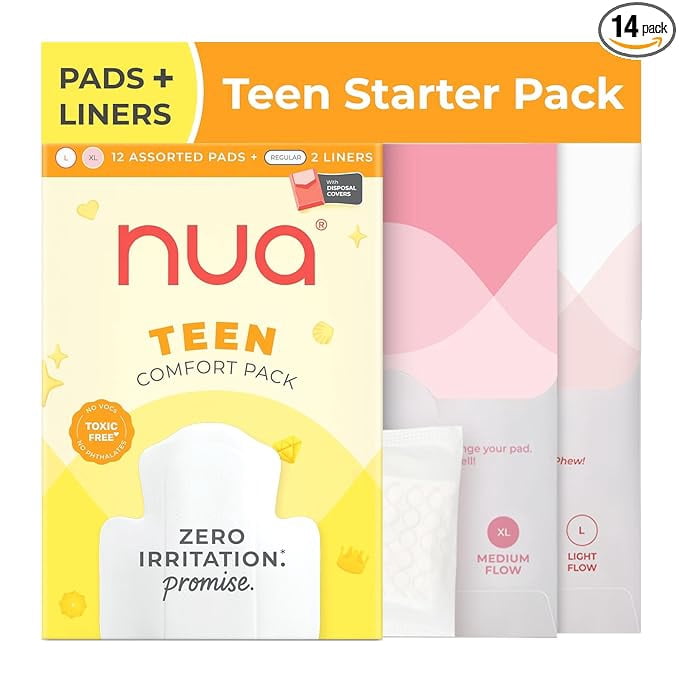 Nua Teen Comfort Sanitary Pads for Teens | Sanitary Pads and Panty ...
