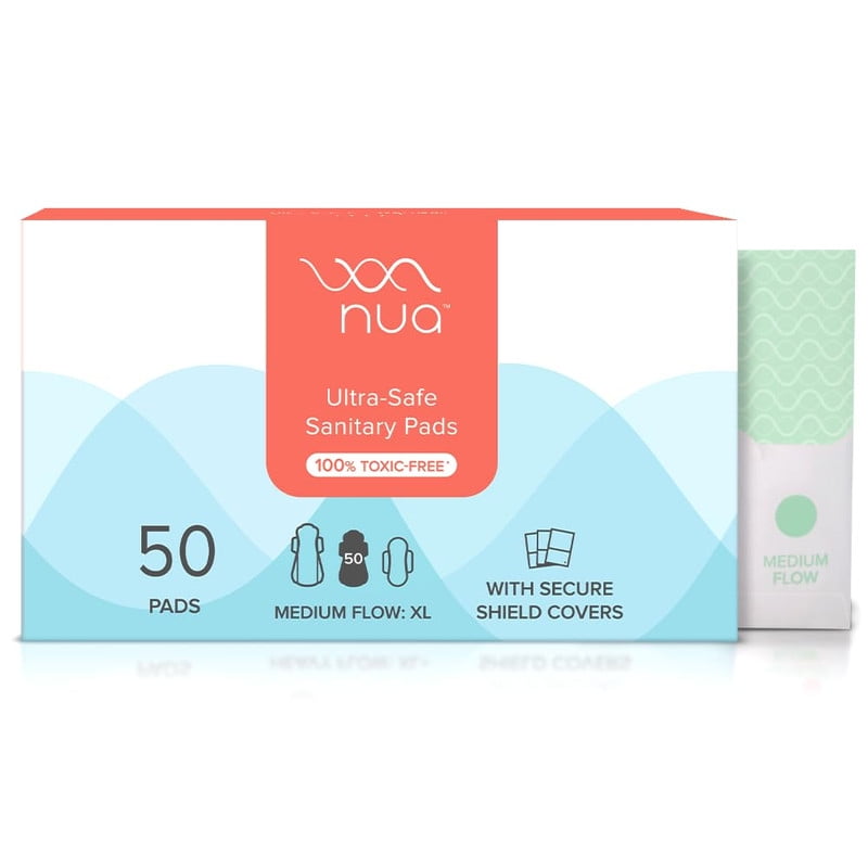 Nua Ultra-Safe Sanitary Pads For Women |50 Ultra Thin Pads | Medium-XL ...