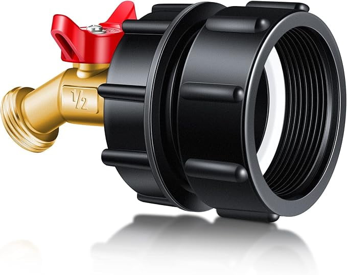 Nuanchu 275-330 Gallon IBC Tote Tank Adapter 2 in 1 IBC Tote and Coarse ...