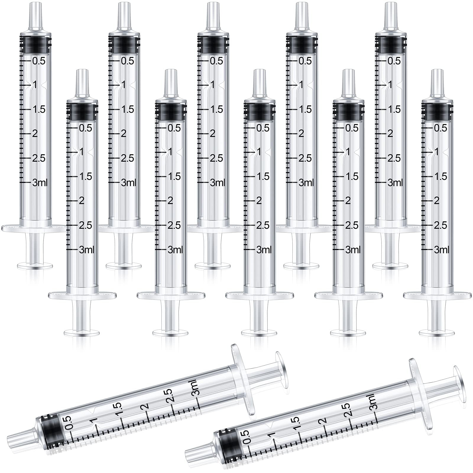 Nuanchu 30 Pcs 3ml Liquid Syringe Pet Feeding Plastic Syringes Dog Oral ...