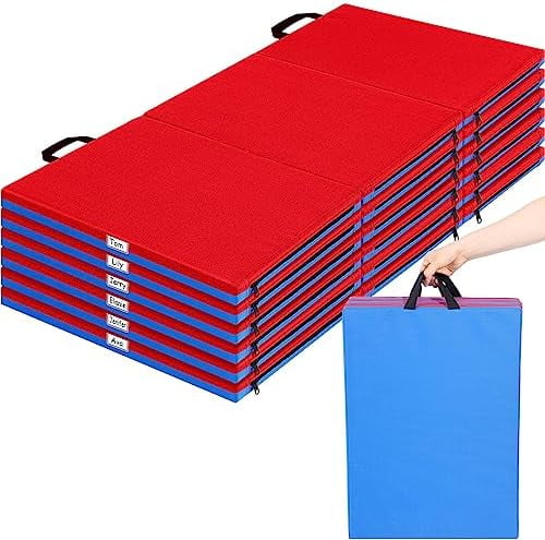 Nuanchu 6 Pack 3 Fold Daycare Nap Mats Preschool Toddler Sleeping Nap ...