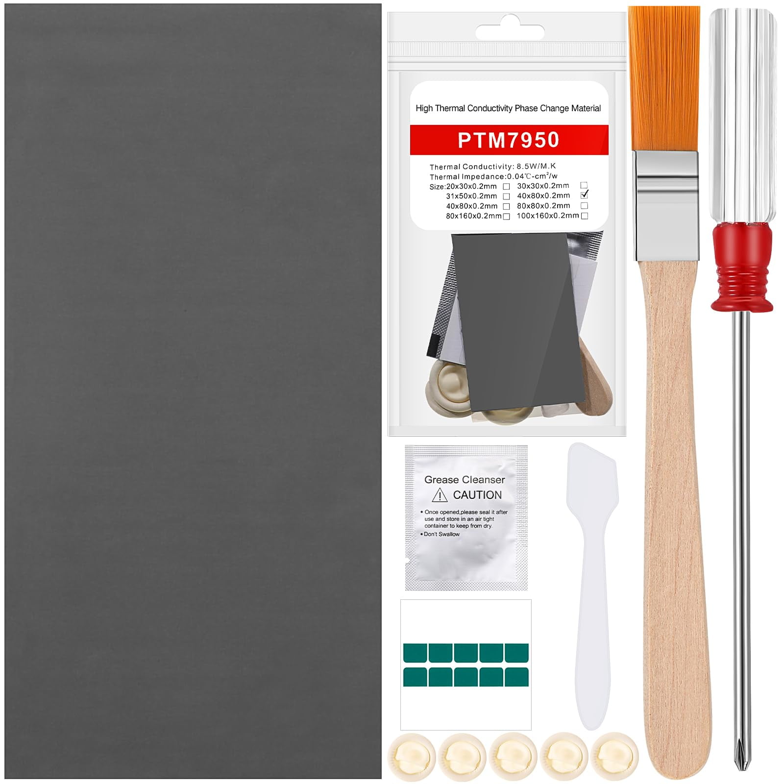 Nuanchu GPU Thermal Pad KEF16 Ptm7950 Phase Change Thermal Pad 8.5 Watt ...