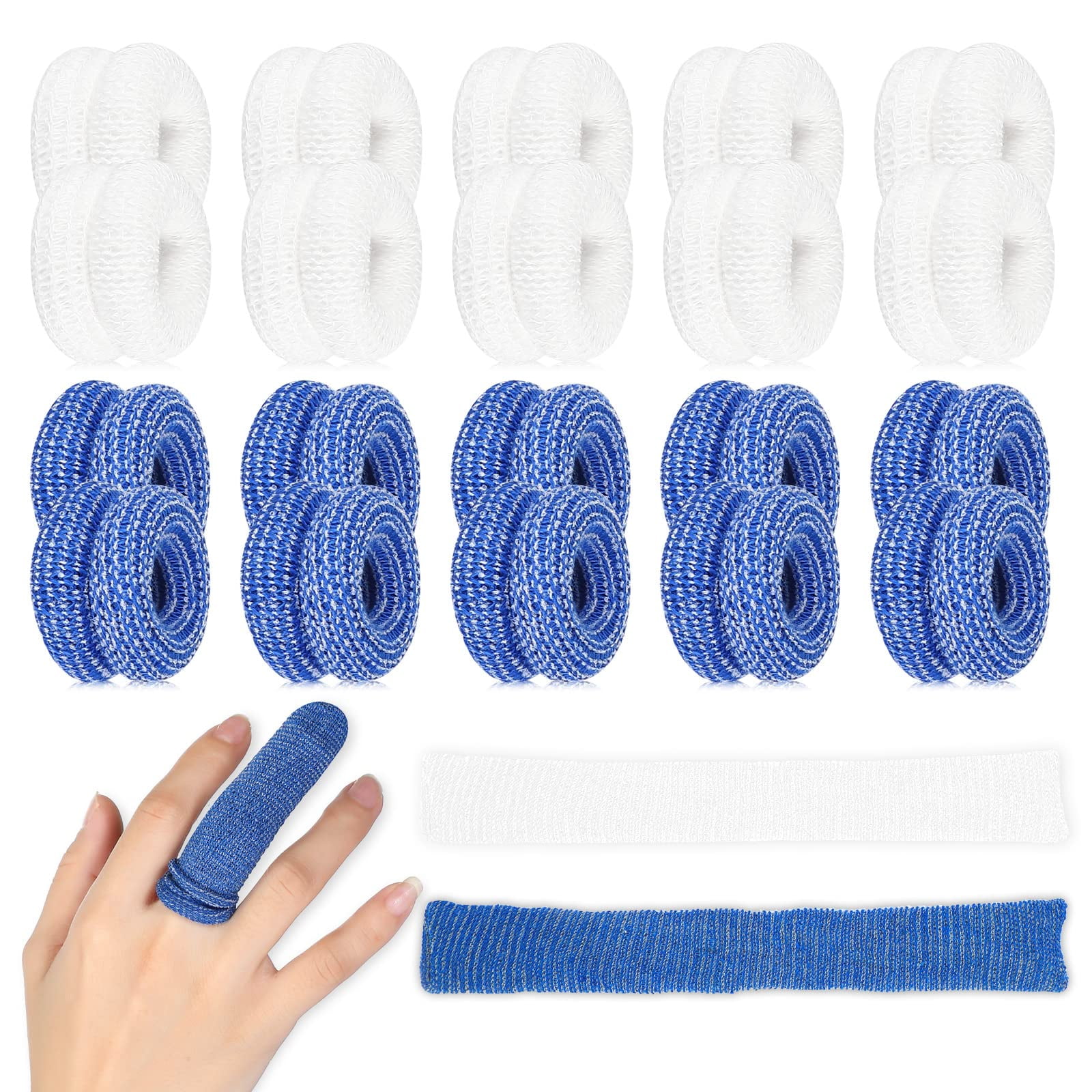 Nuanchu 20 Pcs Finger Bandage Finger Cots Protectors Tubular Breathable ...