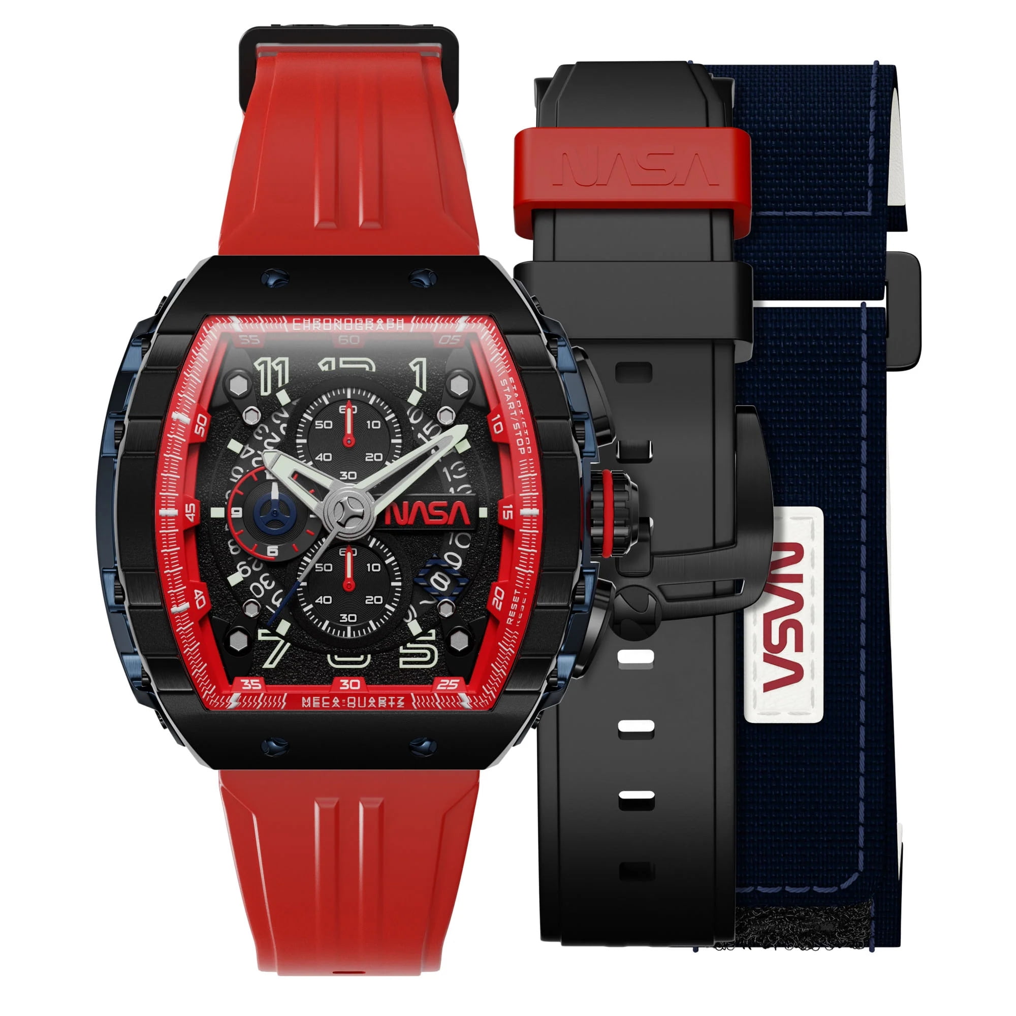 Nubeo Magellan Stainless Steel 48mm Japanese Quartz Wristwatch ...