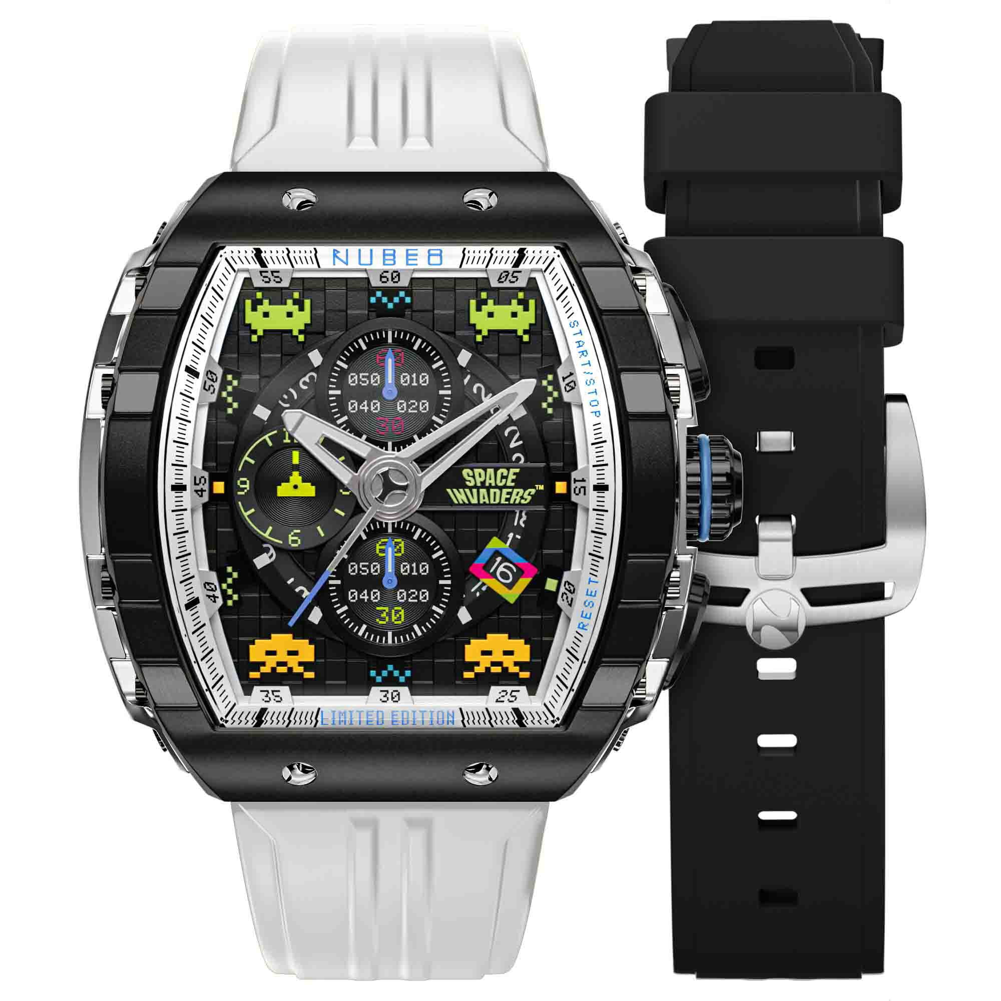 Nubeo Magellan Chronograph Space Invaders Spaceship White Limited ...