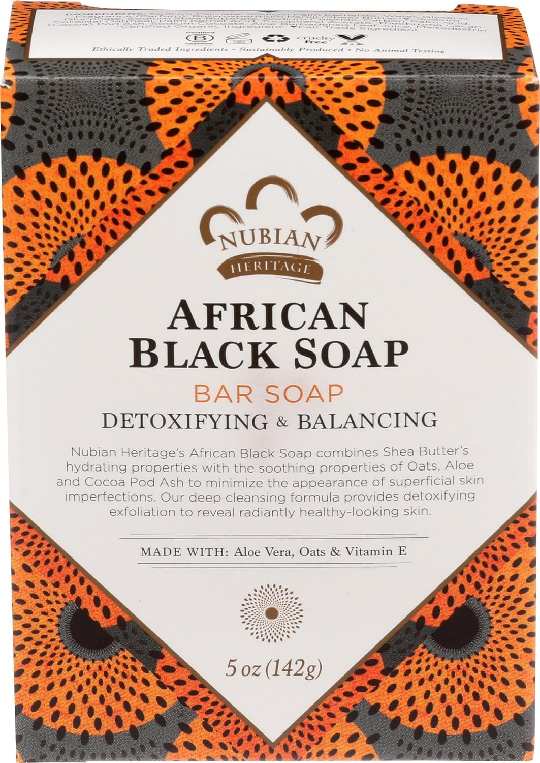 Nubian Heritage African Black Bar Soap, 5 Oz - Walmart.com
