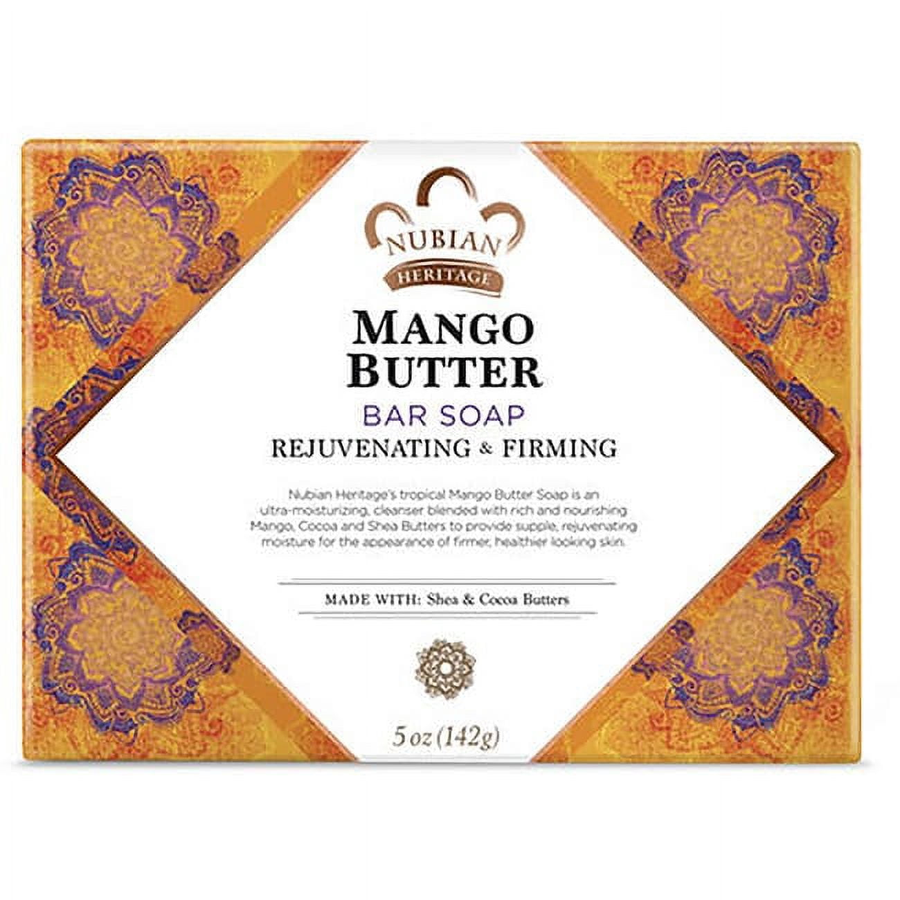 Nubian Heritage Mango Butter Bar Soap with Shea & Cocoa Butter, Vitamin ...