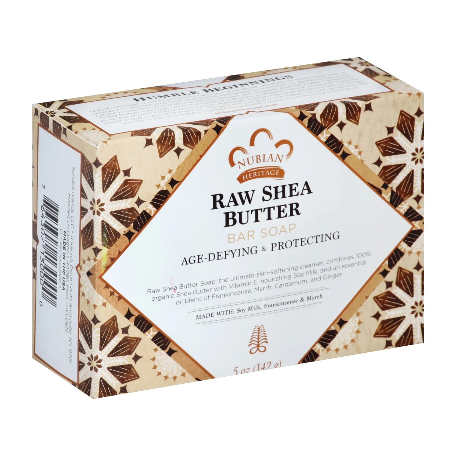 Nubian Heritage Raw Shea Butter Bar Soap, 5 Oz., Pack of 3 - Walmart.com