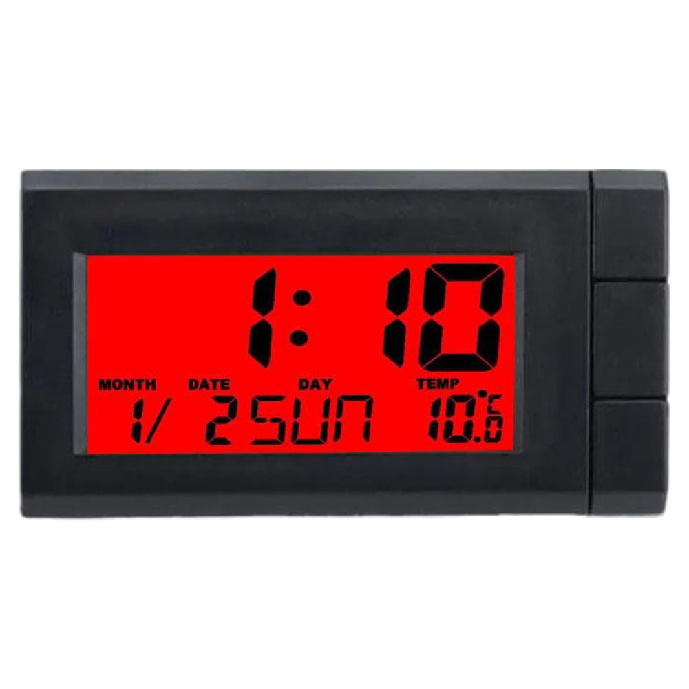 Nuboxa 2 In 1 Car Digital LCD Electronic Time Clock Thermometer Watch ...