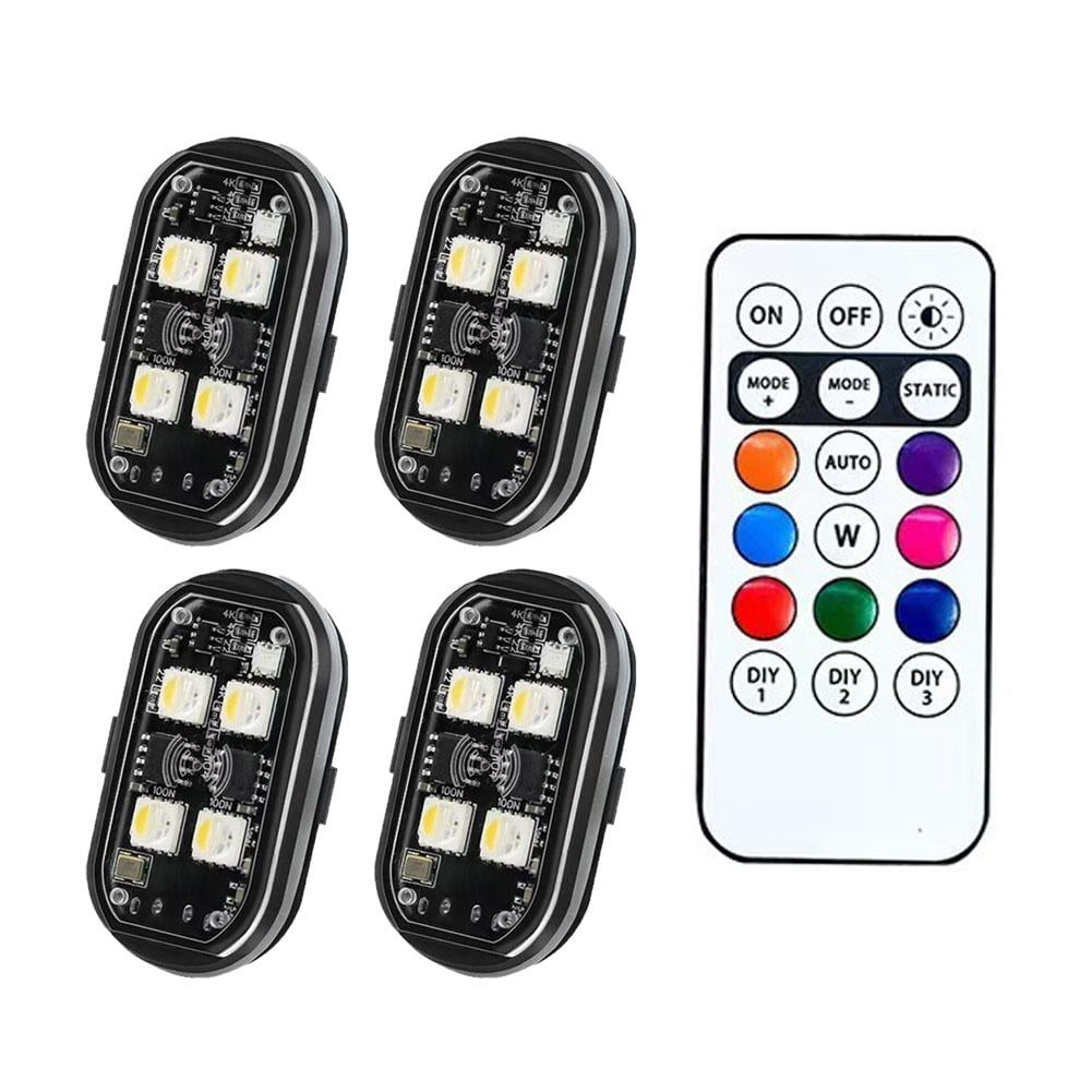 Nuboxa Wireless LED Car Flashing Lights Remote Control Universal 8 Color Warning L GXC A3U2 ...