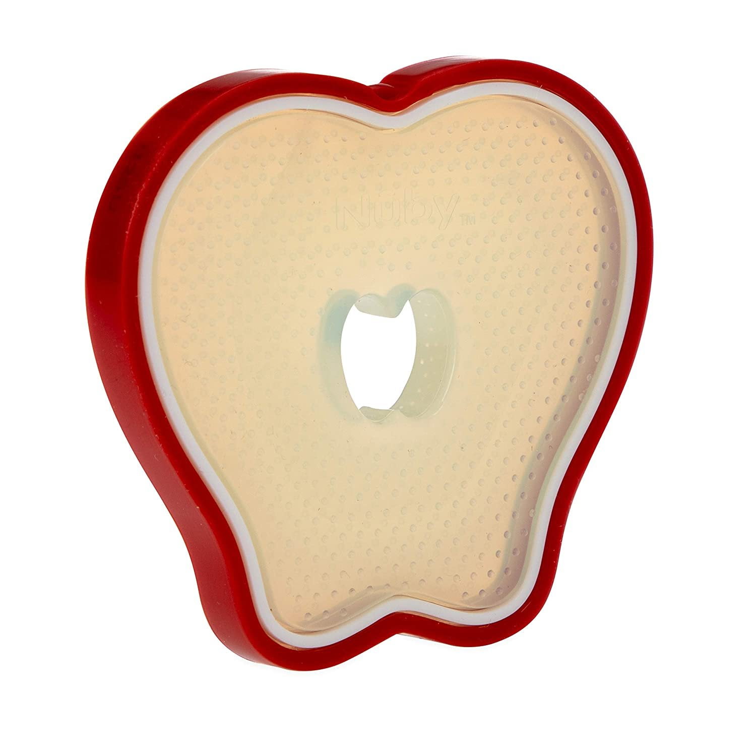 Nuby Silicone Fruit Teether, Apple Shape, Soft and Textured for Baby ...