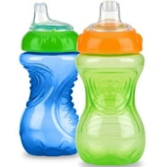 Nuby Easy Grip Soft Spout Sippy Cup for Toddlers - 3 Pack Non-Spill Baby Lid - Walmart.com