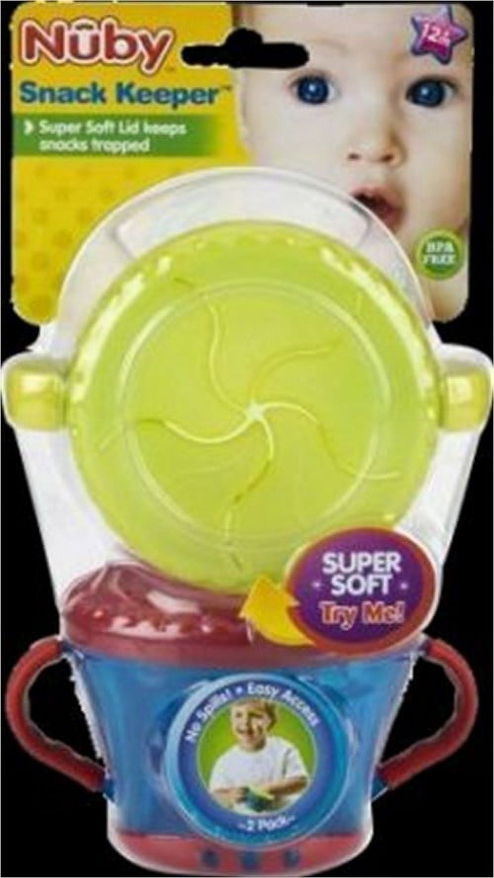 Nuby 2-Pack Baby Infant Snack Keepers, Spill-Proof Toddler Snack ...