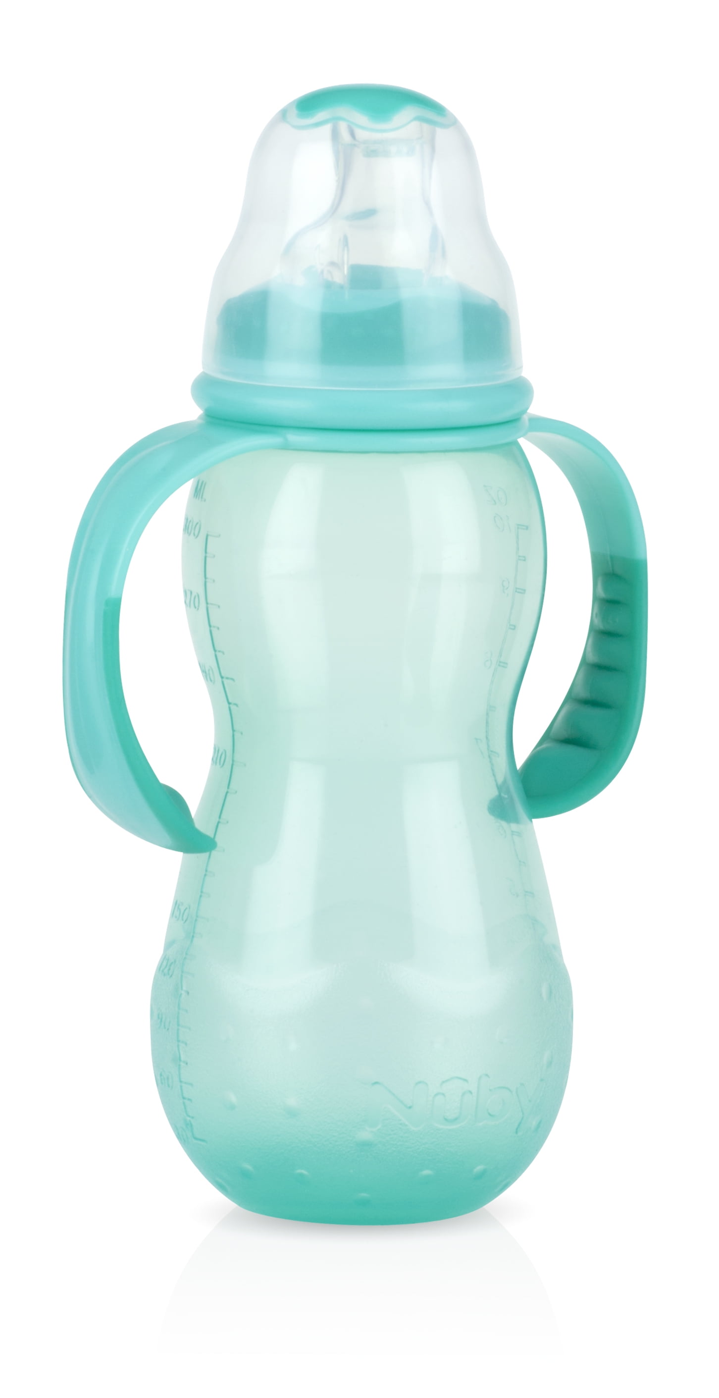 Nuby 3 Stage Baby Bottle with Handles, 3m+, Standard Neck, 11 oz - Walmart.com