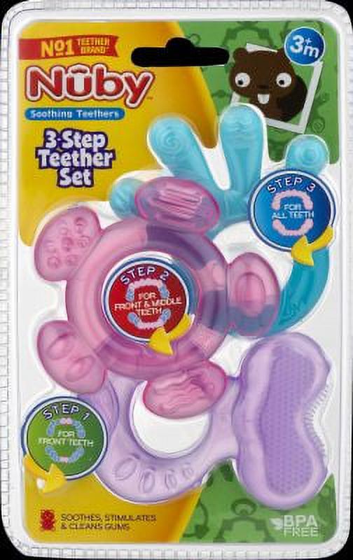 Nuby 3 Stage Teether Set, Colors May Vary - Walmart.com