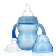 Nuby 3 Stage Baby Bottle with Handles, 3m+, Wide-Neck, 8 oz - Walmart.com