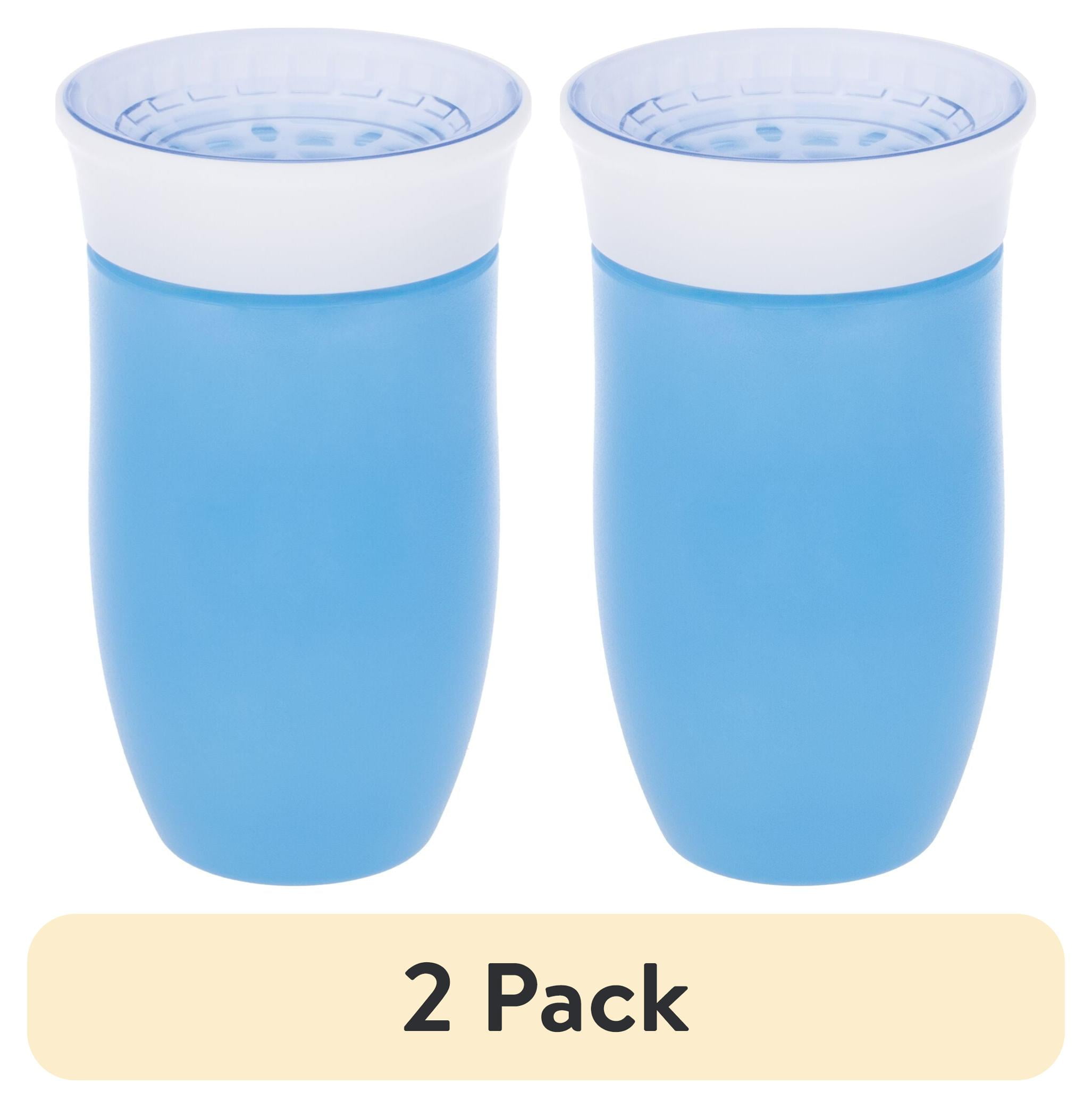 (2 pack) Nuby 360 Wonder Leak-Free Insulated Sippy Cup, Blue and White ...