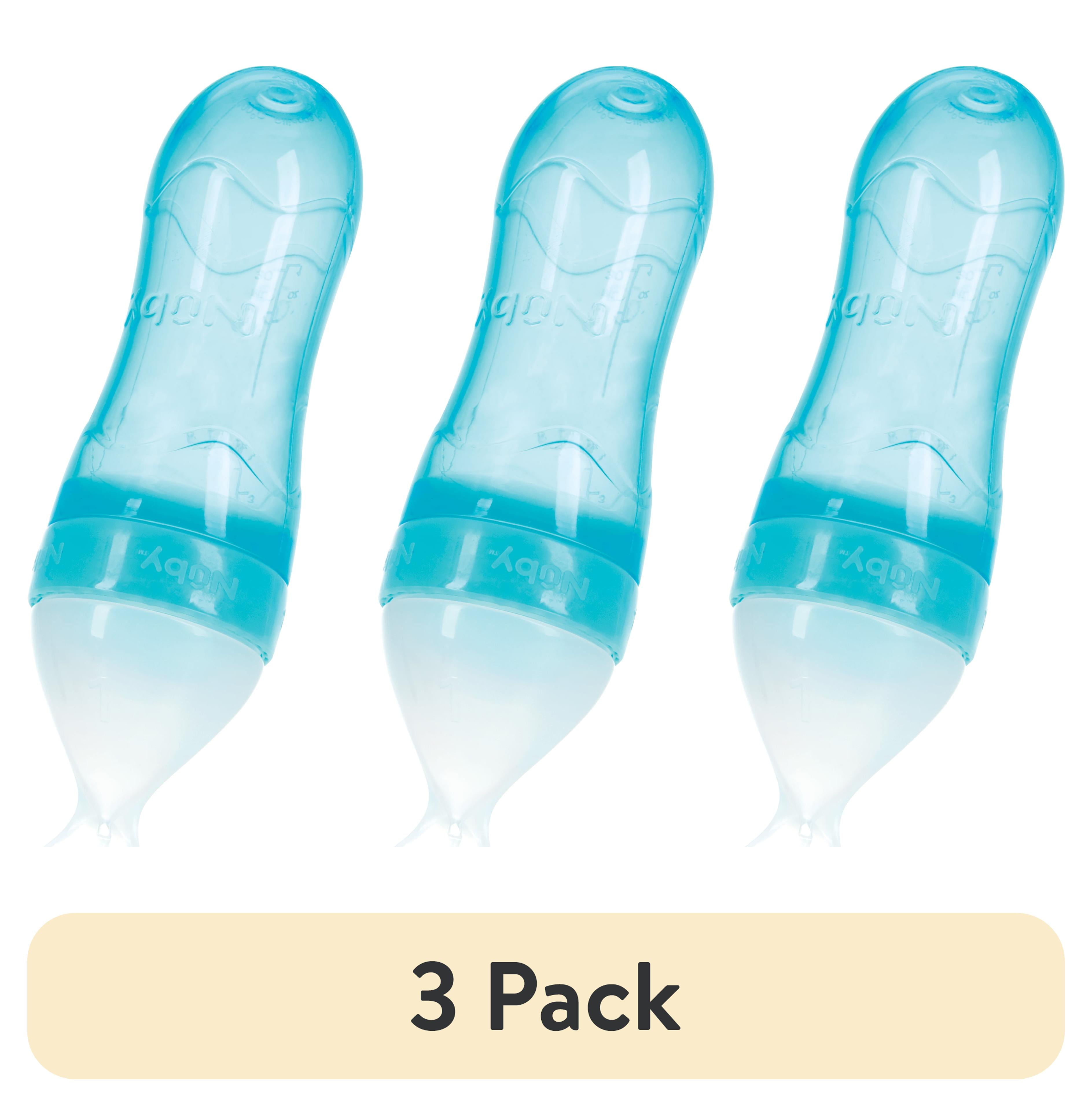 (3 pack) Nuby Aqua 3 oz Silicone Infant Squeeze Feeder - Walmart.com