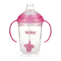 Nuby No-Spill 360 Weighted Straw GripN’Sip Cup Gray - Walmart.com