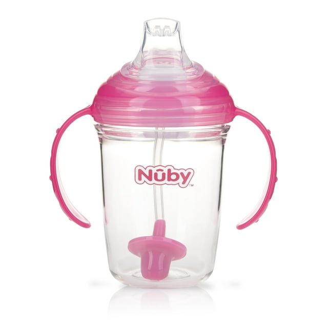 Nuby Baby Girls' 360 Grip n' Sip No-Spill Cup - pink, one size ...