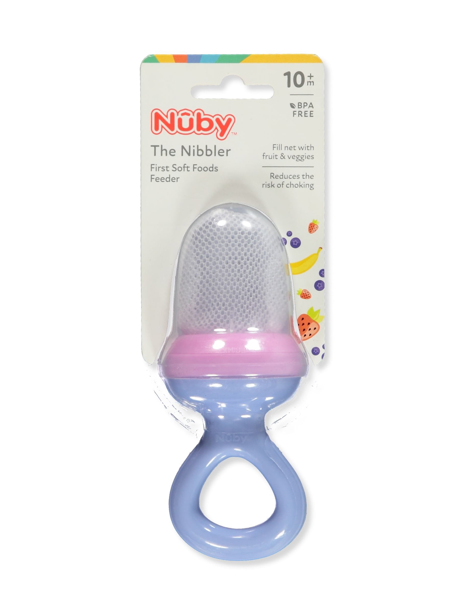 Nuby Baby Nibbler Soft Food Baby Feeder Color: purple/pink Size: one ...