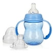 Nuby 3-Stage Wide Neck No Spill Bottle with Handles And Non-Drip Juice Spout, 3 Months, 8 Ounce ...