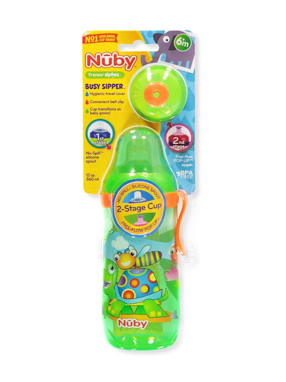 Nuby Busy Sipper Cup (12 oz.) - lime, one size - Walmart.com