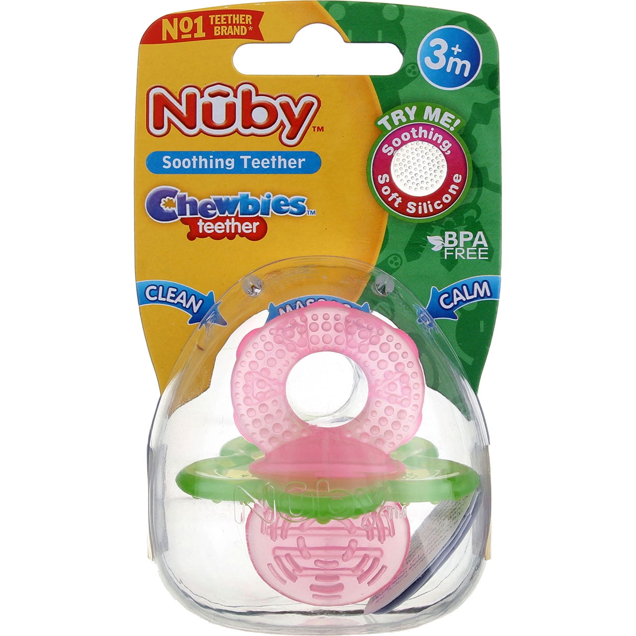 Nuby Chewbies Silicone Teether, Colors May Vary (1 Pack) - Walmart.com