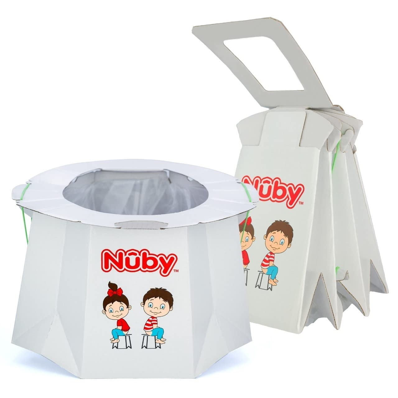 Nuby Disposable Travel Potty with Liner - Foldable and Portable Potty ...