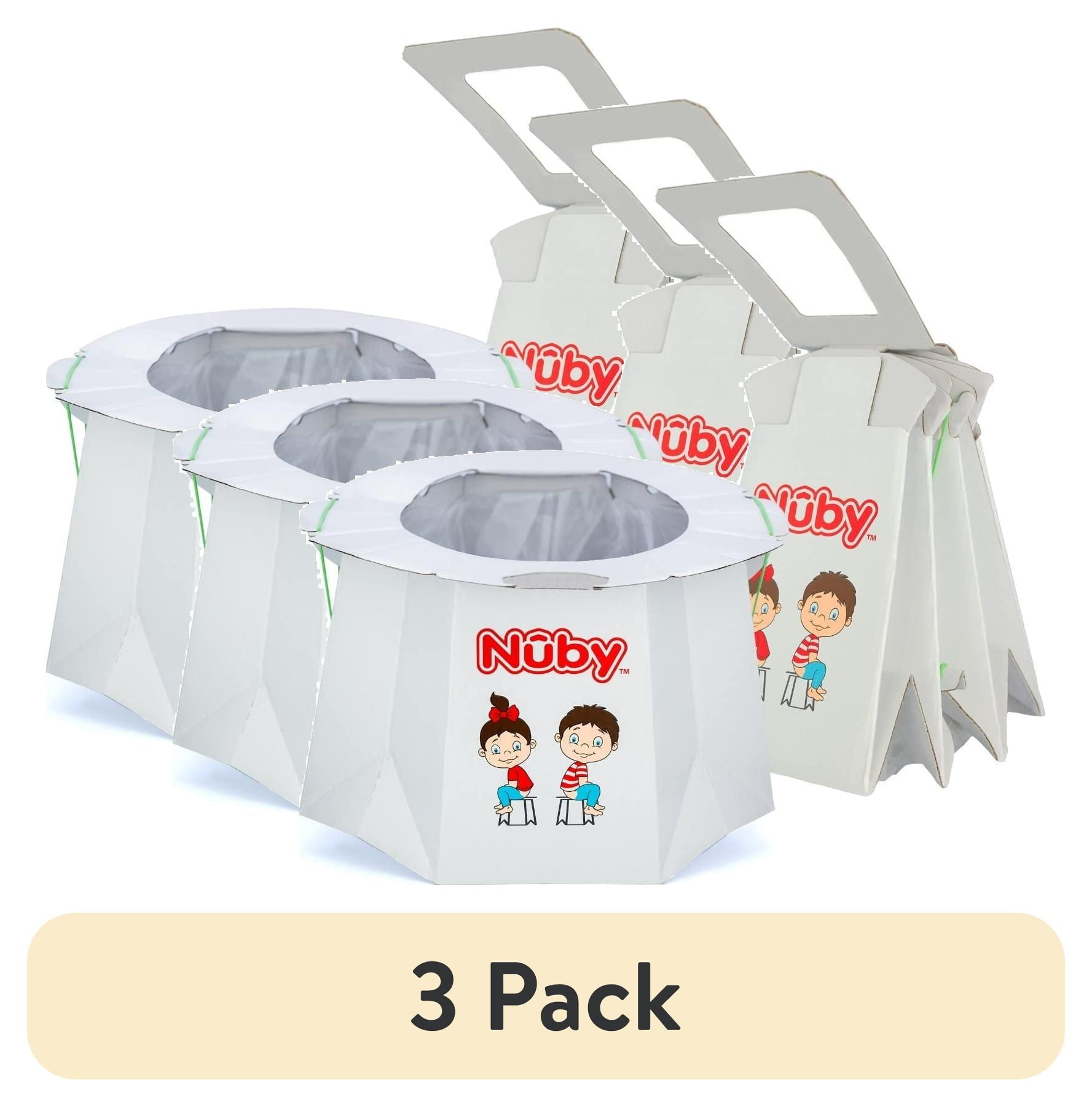 (3 pack) Nuby Disposable Travel Potty with Liner - Foldable and ...