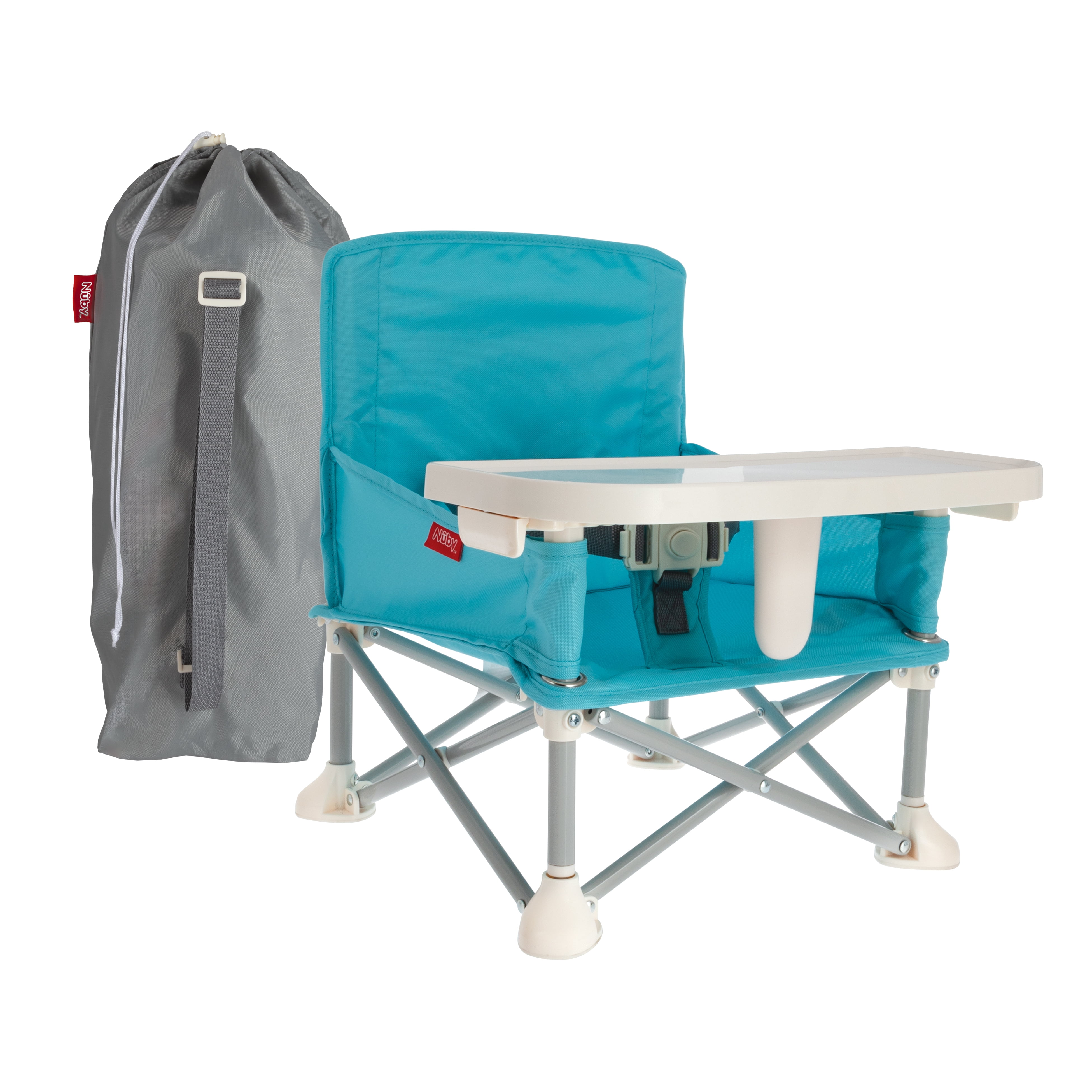 Nuby Pop-Up Portable Booster Seat with Removable Tray, Aqua - Walmart.com