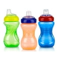 Nuby Easy Grip Soft Spout Sippy Cup for Toddlers - 3 Pack Non-Spill Baby Lid - Walmart.com