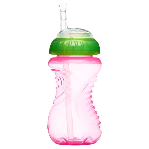 Nuby Easy Grip Soft Straw Sippy Cup, Multicolor, 10 fl oz, 3 Count ...