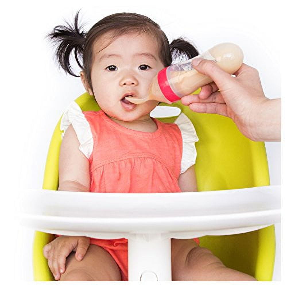 Nuby Garden Fresh Silicone Squeeze Feeder with Spoon and Hygienic Cover, Colors May Vary ...