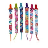 Nuby, Infant's Pacifier Clip, 2-Pack, Silicone, Colors May Vary ...