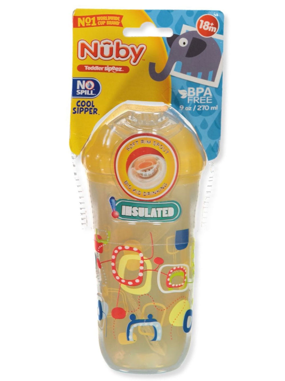 Nuby Insulated Sipper Cup (9 oz.) - yellow, one size - Walmart.com