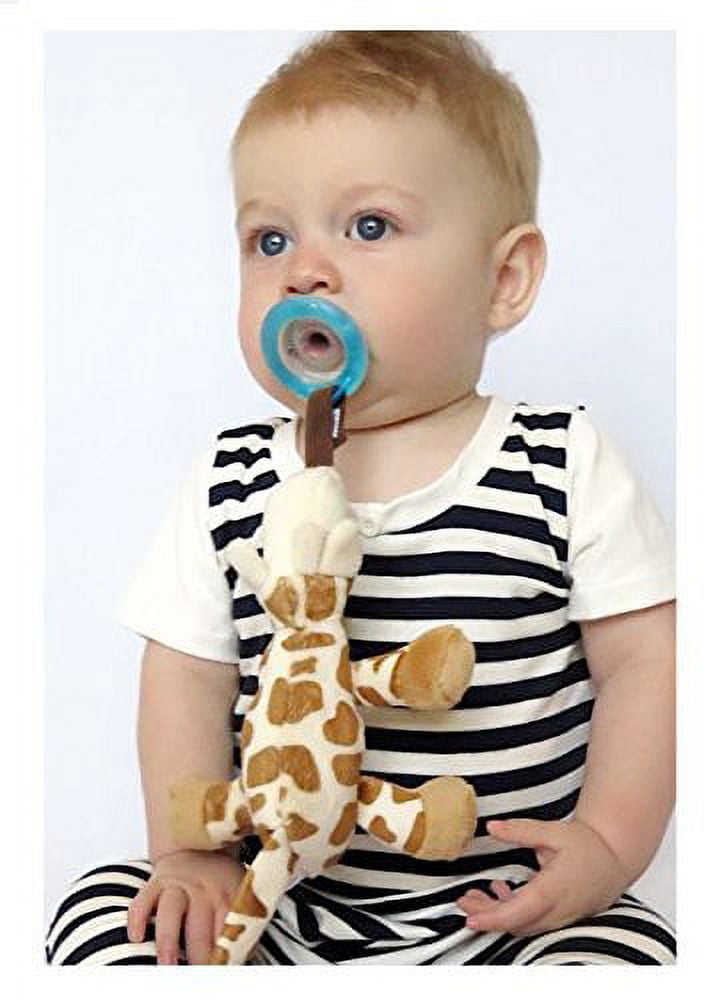 Nuby Natural Flex Cherry Pacifier with Snoozie Combo Set, Giraffe, 0-6 ...