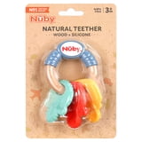 Nuby Natural Silicone and Wood Teether, Key Ring Design - Walmart.com