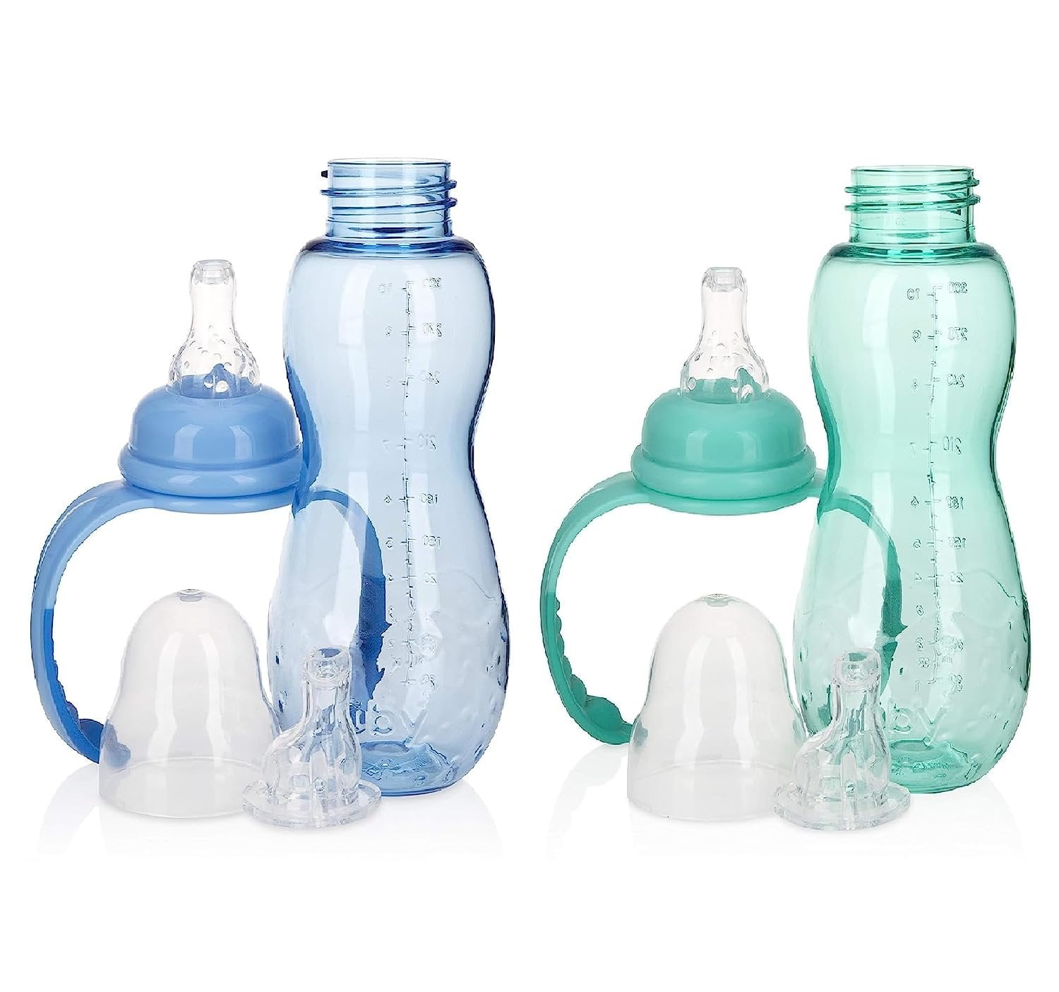 Nuby New 3 Stage Ultra Durable Tritan Grow with Me No-Spill Bottle to ...