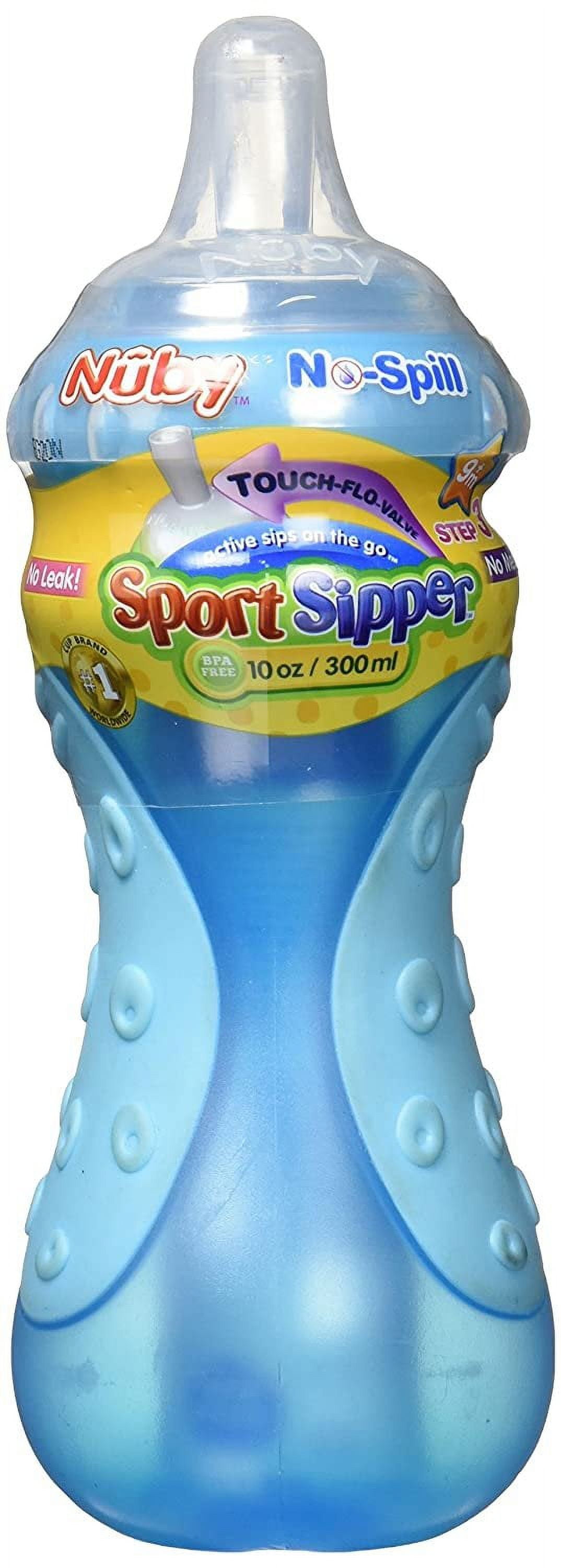 Nuby Sippy Baby Cup, No Spill Sports Sipper, Blue - Walmart.com