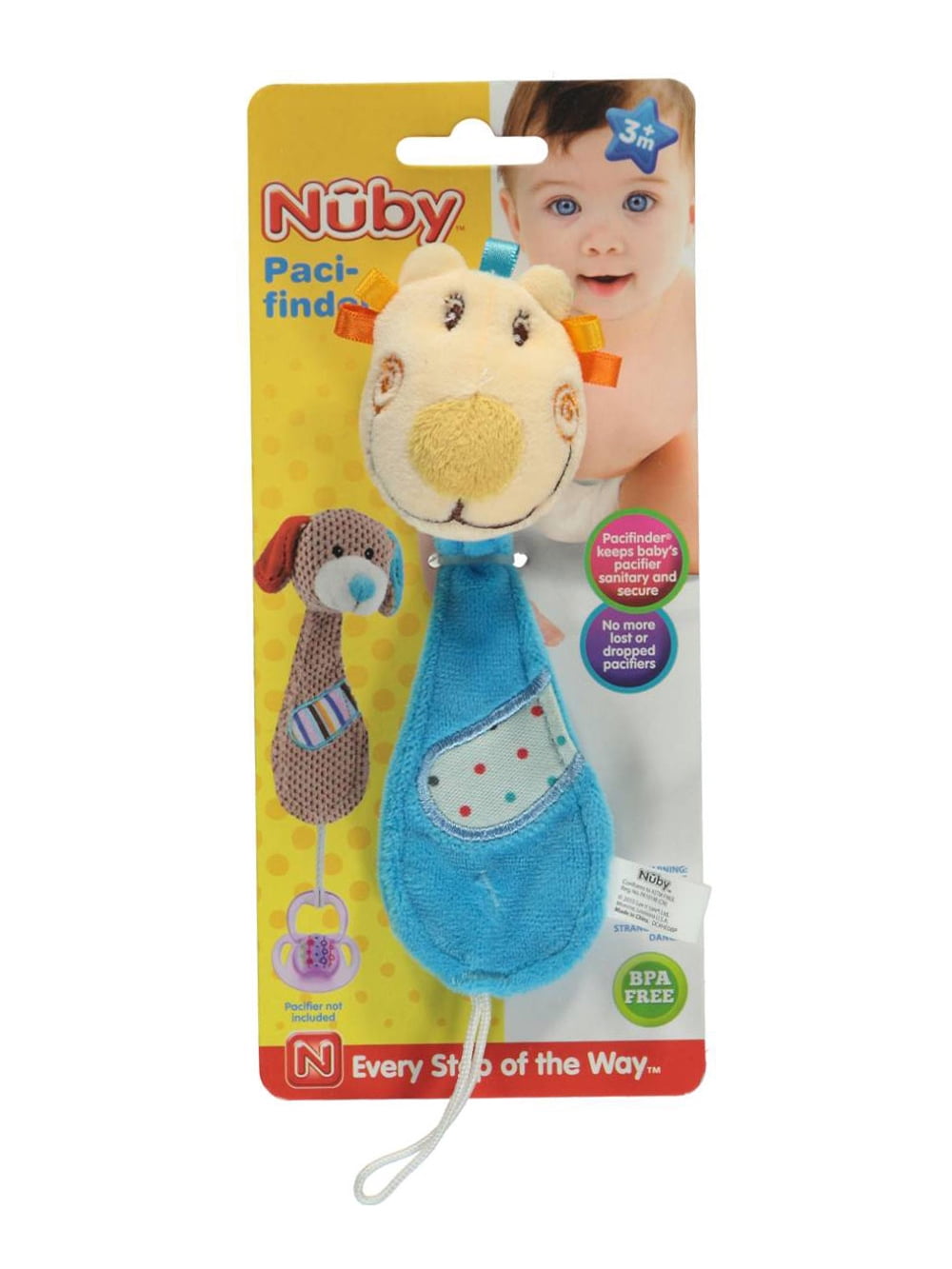 Nuby Pacifinder "Ribbon Cub" Pacifier Clip - turquoise, one size ...